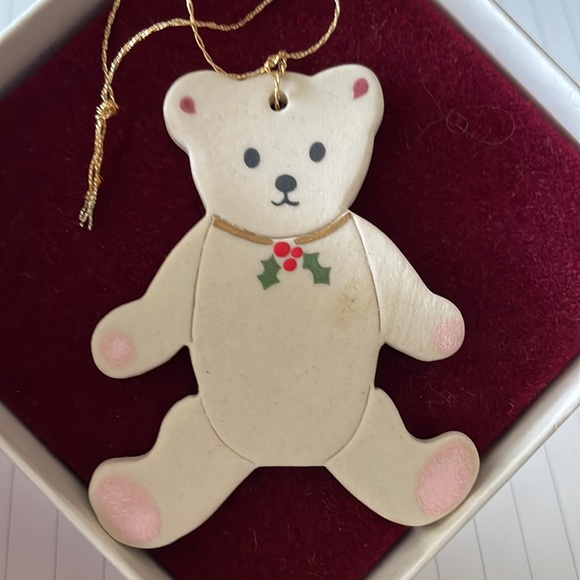 Tewksbury Ornaments | Holiday | Tewksbury Porcelain Bisque Teddy Bear ...